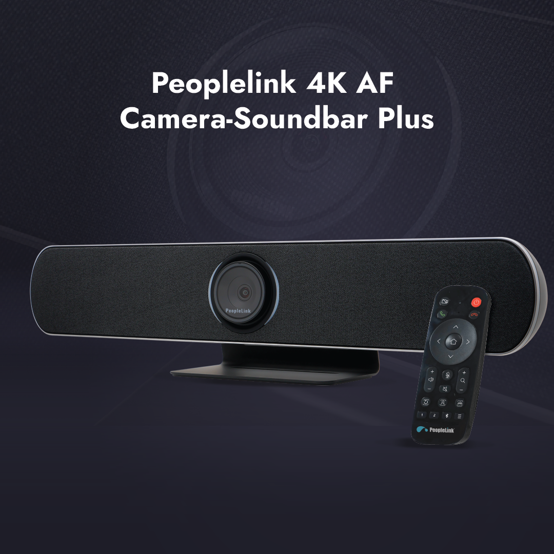4K All in One Video Sound Bar with wide angle 121° FoV- Peoplelink 4K